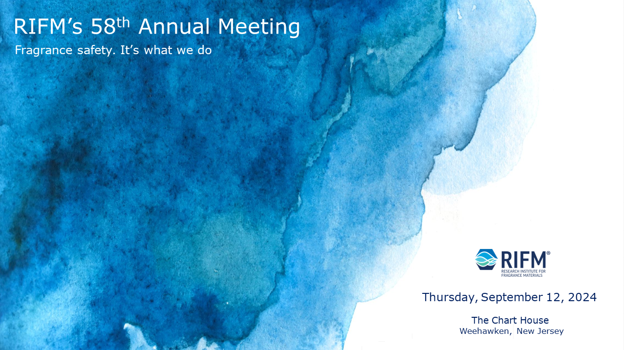 Get Ready for RIFM's 58th Annual Meeting! - RIFM